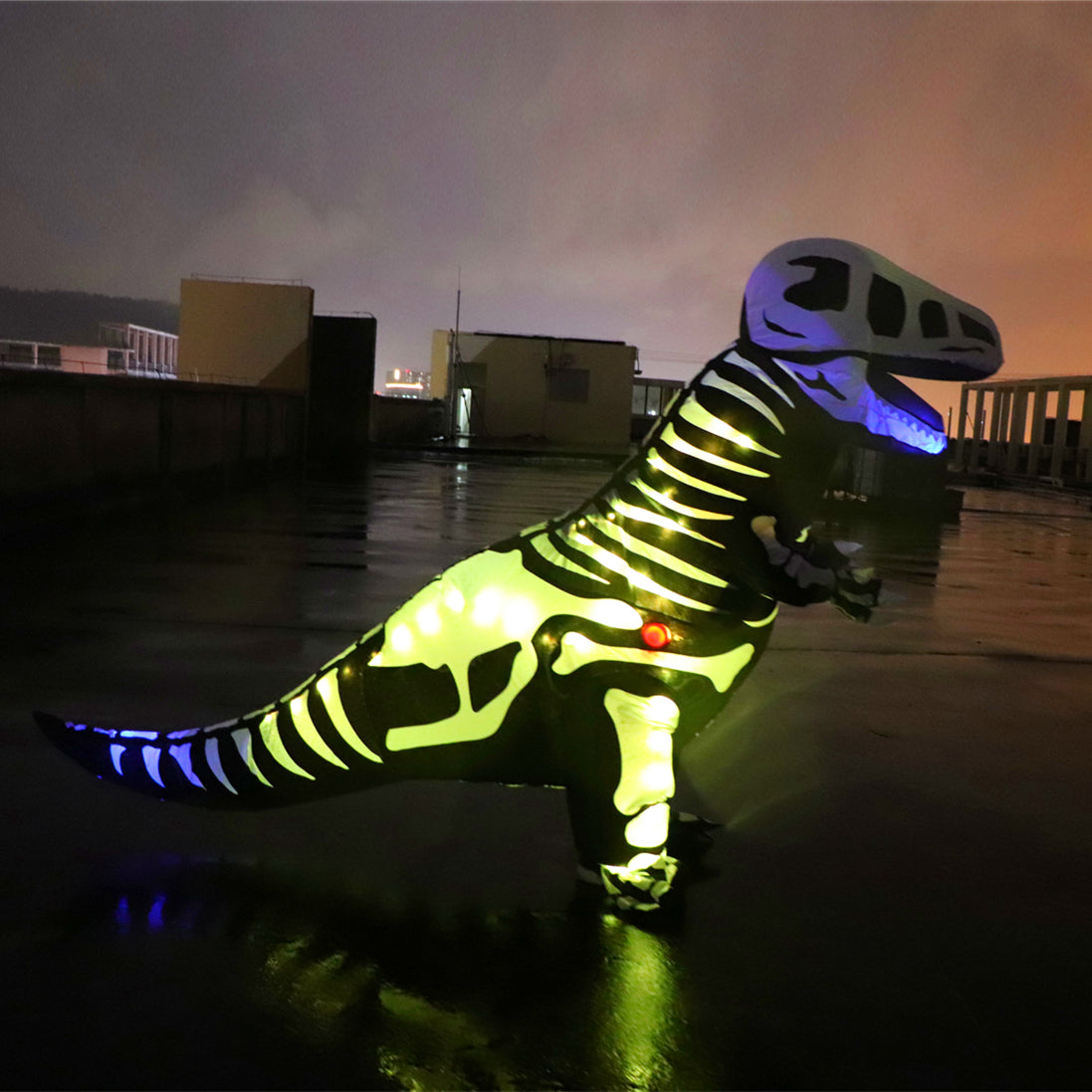 Adult and Kid Dinosaur Costumes, Inflatable T-Rex Dinosaur Halloween B ...